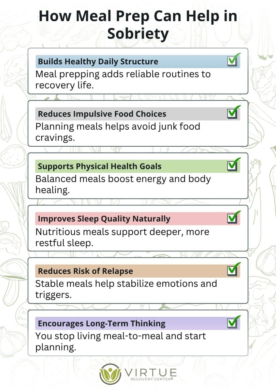 Nutrition & Meal Plans in Recovery - Virtue Recovery Center